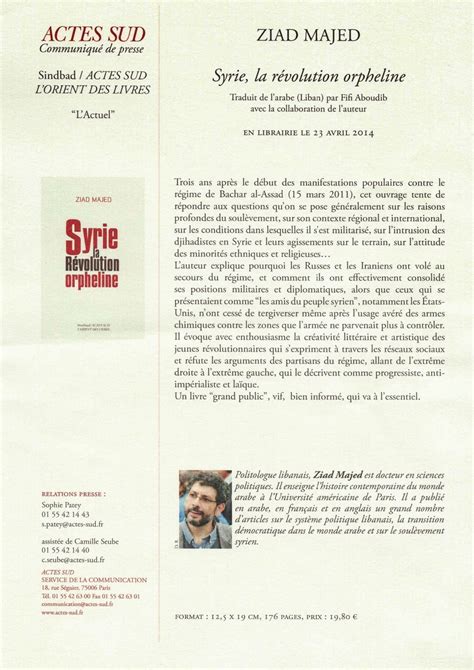 Syrie La Révolution Orpheline De Ziad Majed Traduit De Larabe Liban Par Fifi Abou Dib
