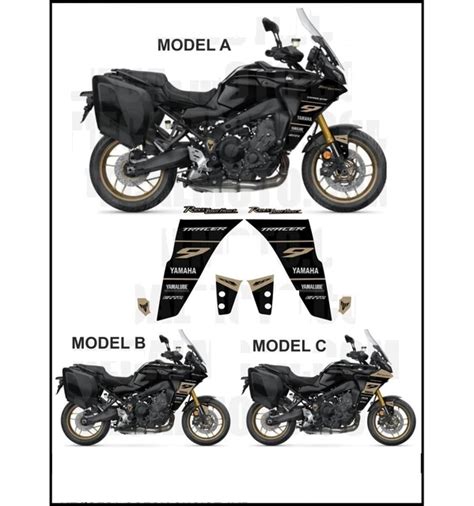 Kit Adesivi Stickers Compatibili Tracer 9 Factory Racing Easy Black Gt