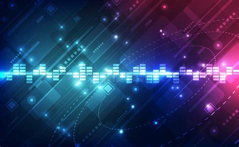 Abstract Vector Digital System Technology Concept Background Illustration Stock Vector