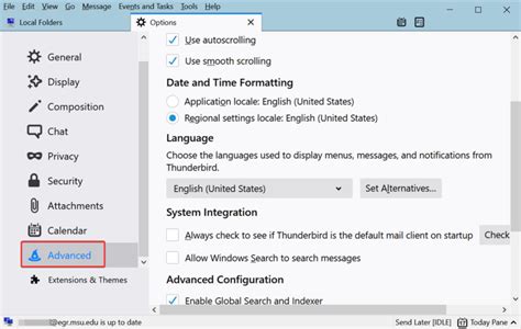 Disable Word And Line Wrap On Mozilla Thunderbird Decs