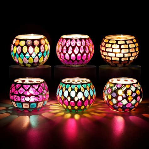 Glass Tealight Holders Coloured At Logan Newbigin Blog
