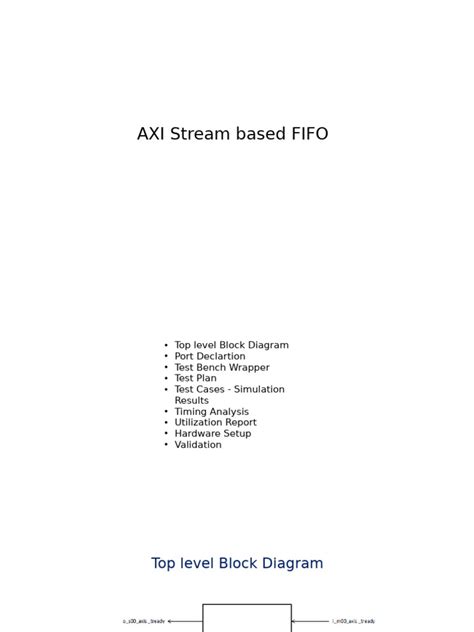 09 Axi Stream Fifo Pdf Input Output Computer Architecture