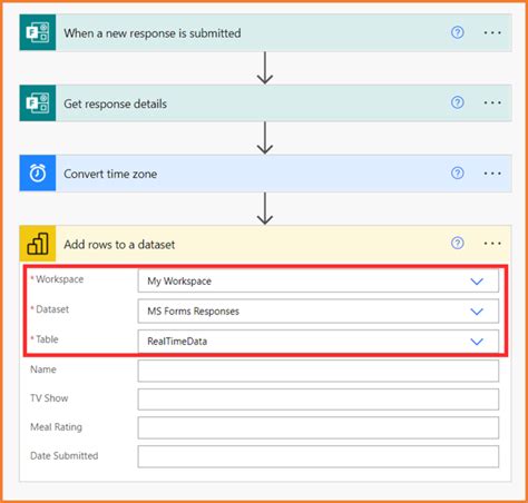 Use Power Automate To Add Microsoft Forms Submissions To A Power Bi