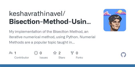 GitHub Keshavrathinavel Bisection Method Using Python My Implementation Of The Bisection