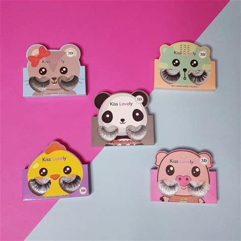 قیمت و خرید مژه سه بعدی 3d کیس لاولی Kiss Lovely مدل حیوانات شماره 016