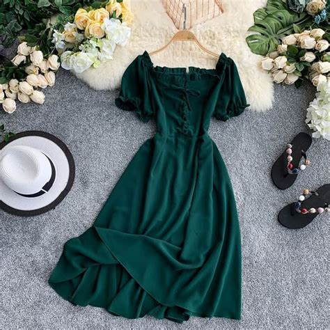 Lucuna Short Sleeve Off Shoulder Midi A Line Dress Yesstyle Short