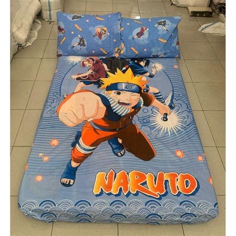Jual Sprei Karet Katun Premium 90 100 120 140 160 180 200 Motif Naruto Blue Anime Jepang Japan