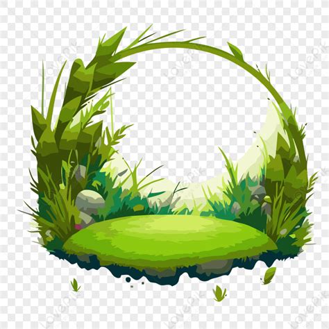 草邊框貼紙剪貼畫卡通片eps圖案素材免費下載，可愛卡通圖片，尺寸2134 × 2134px Lovepik