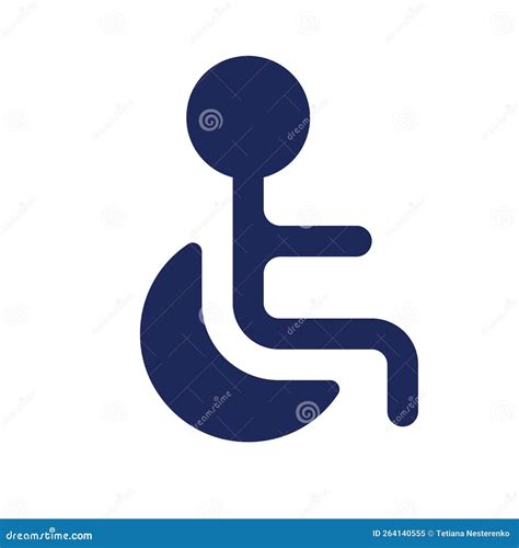Disability Black Glyph Ui Icon Stock Vector Illustration Of Interface Black
