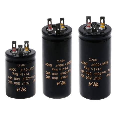 100100uf5050uf3232uf500v Electrolytic Double Amplifier Capacitors
