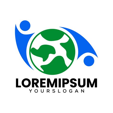 Human And Earth Logo Design 17799525 Vector Art At Vecteezy