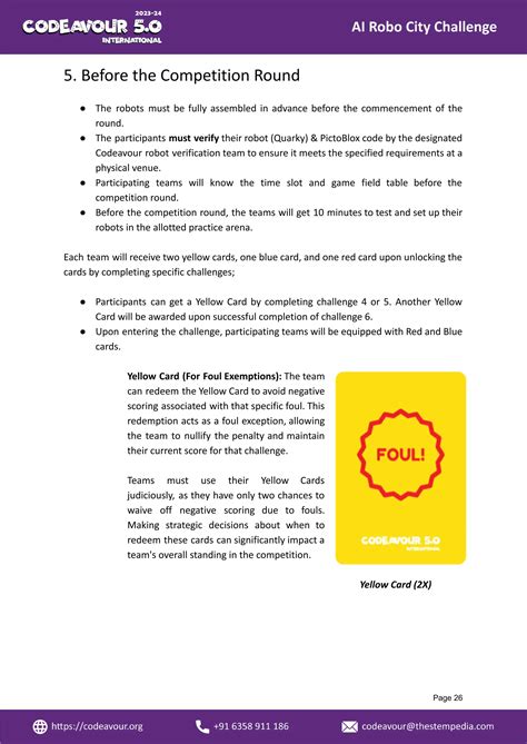 Codeavour 50 International Track 2 Ai Robo City Challenge Rules And
