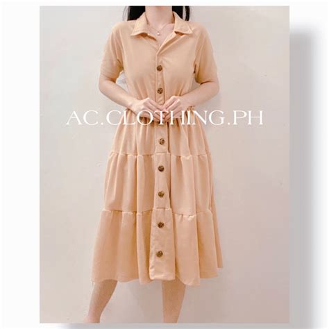 Bhea Polo Midi Layered Dress By Acclothingph Shopee Philippines