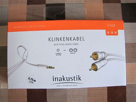 Кабель межблочный INAKUSTIK Star MP3 Audio Cable, 3.5 Phone 2RCA, 0.75 ...