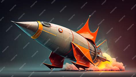 Premium Photo Contemporary Rocket With Believable Design Generative Ai
