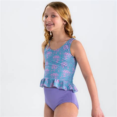 V Neck Peplum Tankini Top Girls Janela Bay