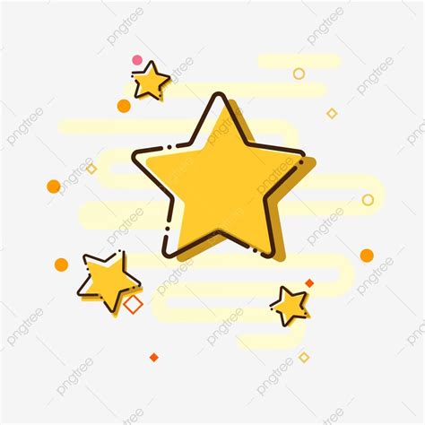 A Yellow Star With Five Smaller Stars Around It