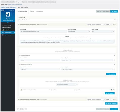 Table Rate Shipping Method For Woocommerce By Shipped Woocommerce