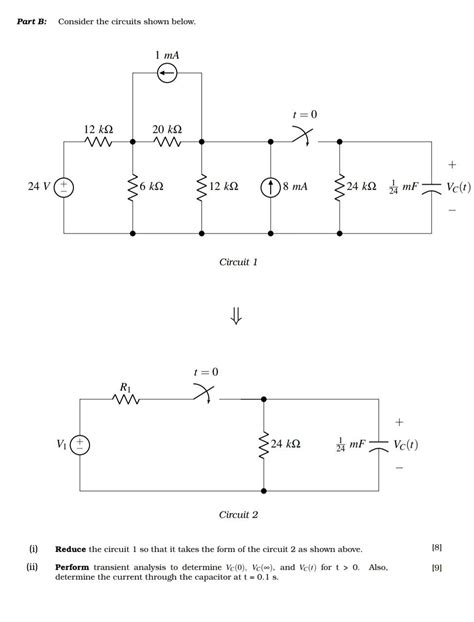 Solved Part B Consider The Circuits Shown Below Circuit Chegg