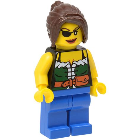 LEGO Female Pirate With Green Corset And Eyepatch Minifigure Brick Owl LEGO Marketplace