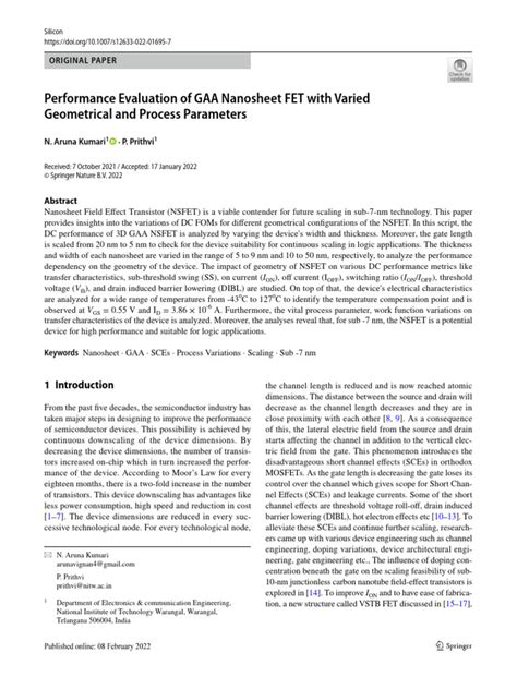 1st Paper Pdf Field Effect Transistor Mosfet