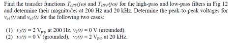 Low Pass And High Pass Filters Outputs Of Summing Amplifier