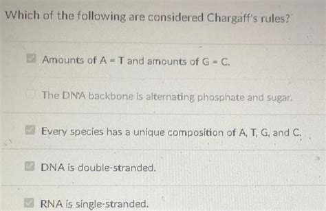 [answered] which of the following are considered chargaff s rules kunduz