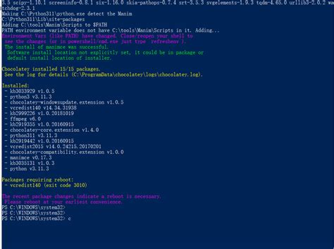 windows下安装manim manim 3 11 csdn博客