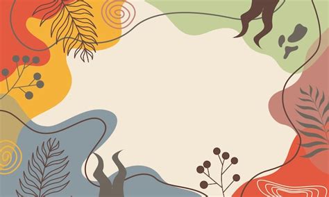 Premium Vector Floral Bacground Flat Design Template