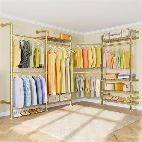 Timate L4 L Shape Garment Rack Heavy Duty Clothes Rack For Hanging