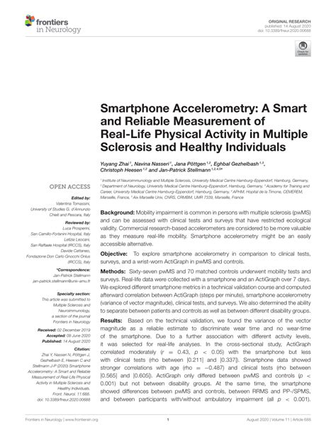 Pdf Smartphone Accelerometry A Smart And Reliable Measurement Of Real Life Physical Activity