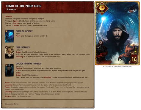 Night Of The Morb Fang Morbius Crossover Custom Card Rgwent