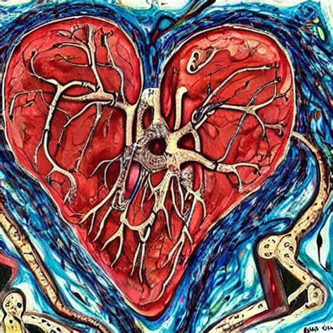 Anatomically Correct Human Heart Diagram
