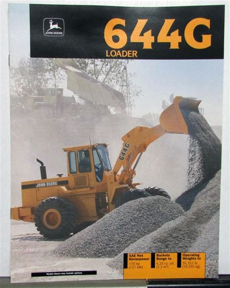 1993 John Deere 644g Loader Specifications Construction Sale Brochure £