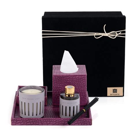 Set Of Diffuser With Candle And Tissue Box Cascades Uae