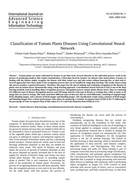 PDF Classification Of Tomato Plants Diseases Using DOKUMEN TIPS