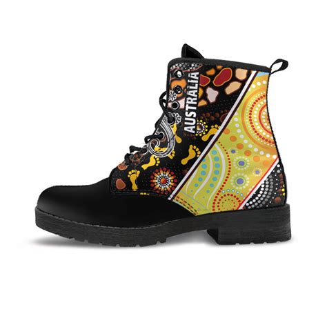 Australia Aboriginal Inspired Leather Boots Aotearoa And Australia