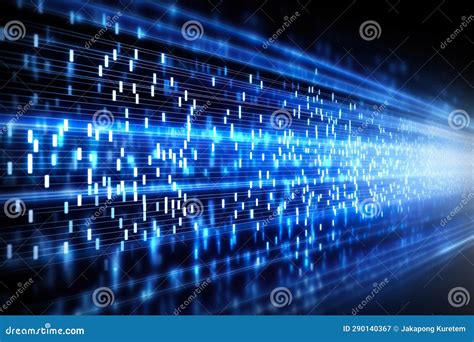 Virtual Binary Data Transfer In Network Abstract Background Stock Illustration Illustration Of
