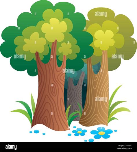 Cartoon Forest Stock Vector Images Alamy