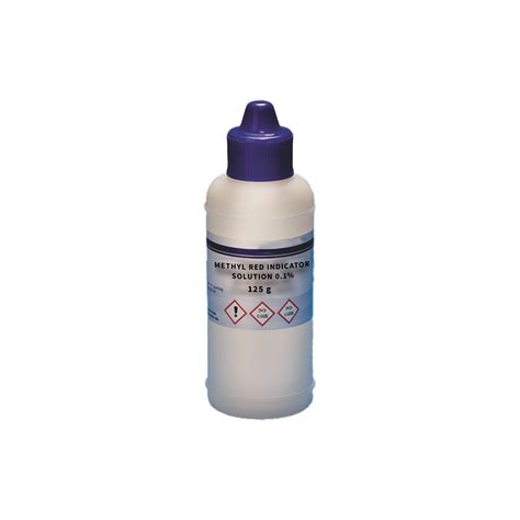 Methyl Red Indicator Solution 0 1 125ml