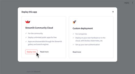 The App Chrome Streamlit Docs