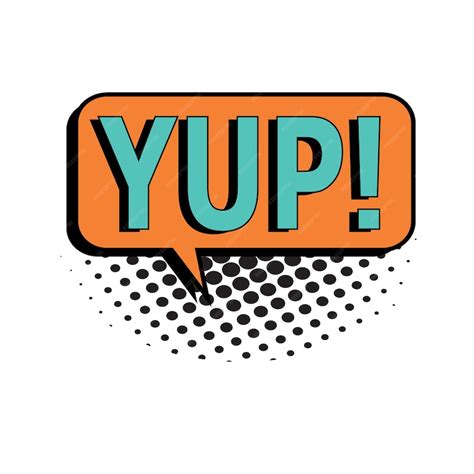 Premium Vector Yup Comic Text Comic Speech Bubble Comic Background