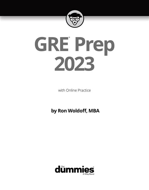Gre Prep 2023 For Dummies E Books Max30