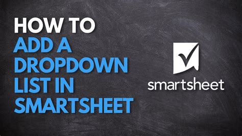 How To Add A Dropdown List In Smartsheet Youtube