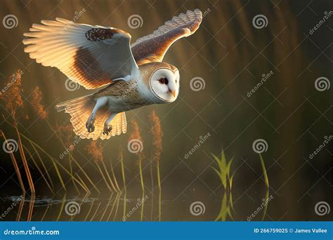 Barn Owl In Flight Stock Illustration Illustration Of Wild 266759025