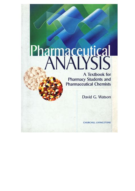 Solution Pharmaceutical Analysis A Textbook For Pharmacy Students