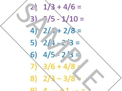 Adding And Subtracting Fractions Differentiated Challenge Year Revision Teaching Resources