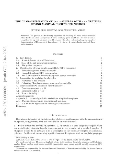 Pdf The Characterization Of N 1 Spheres With N4 Vertices Having