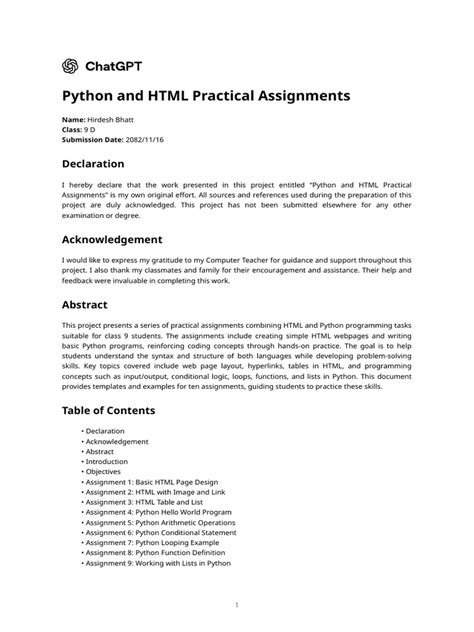 Python And Html Practical Assignments Pdf Hyperlink Html