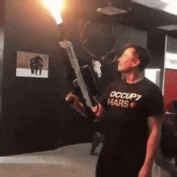 Elon Musk Firing Flame Thrower 